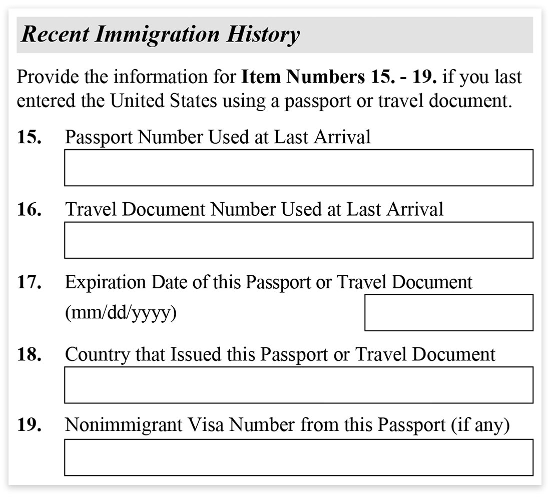 Form I-485 - part 1 - Recent Immigration History - SimpleCitizen
