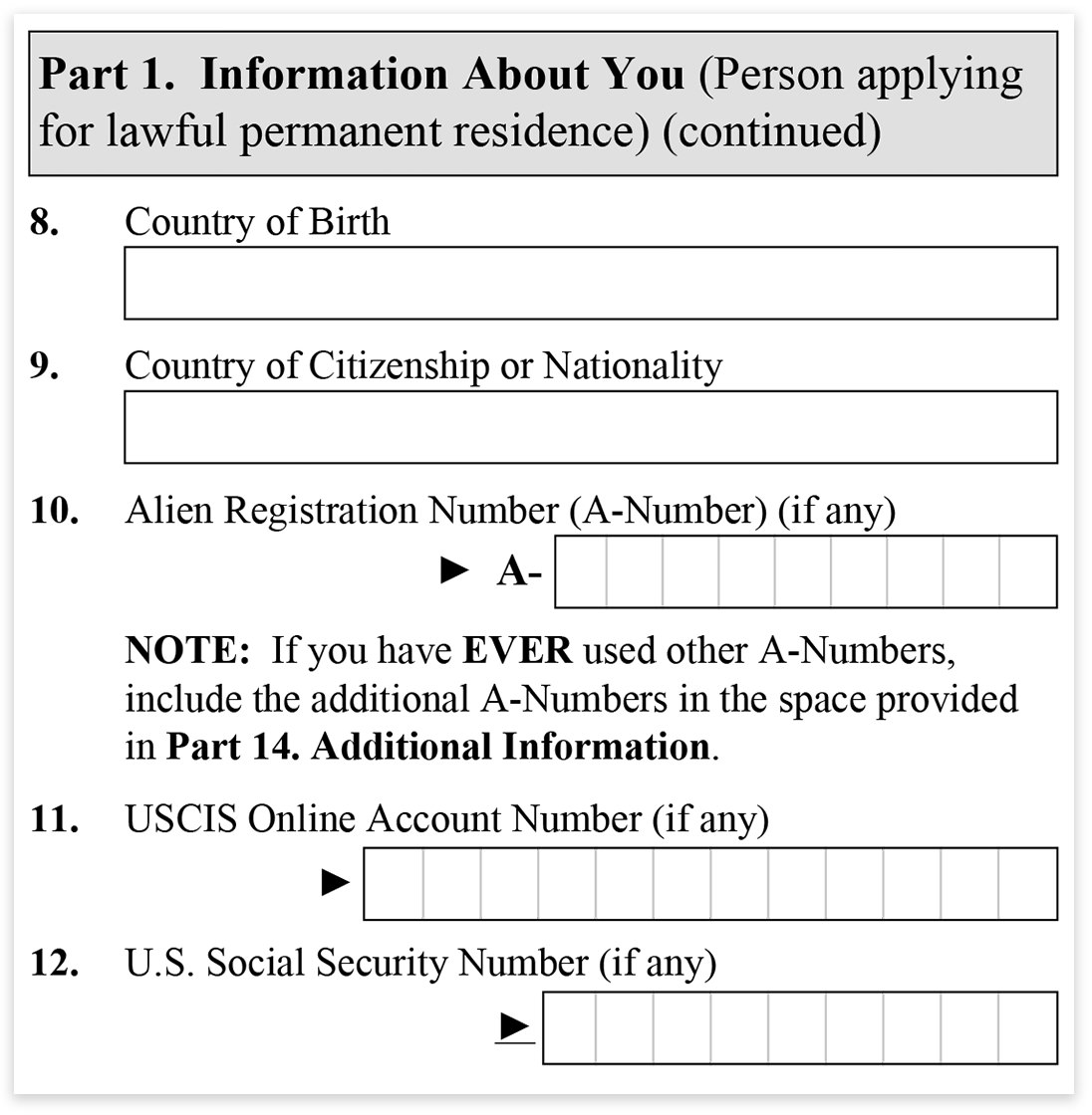 Form I-485 - part 1 - information about you - SimpleCitizen